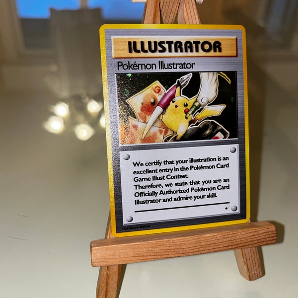 Pikachu Illustrator Card - Etsy UK
