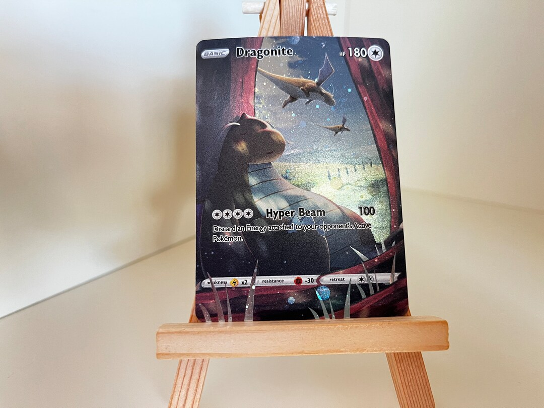 Custom Card Orica DRAGONITE FULL Art Cosmo Holo Fanart - Etsy