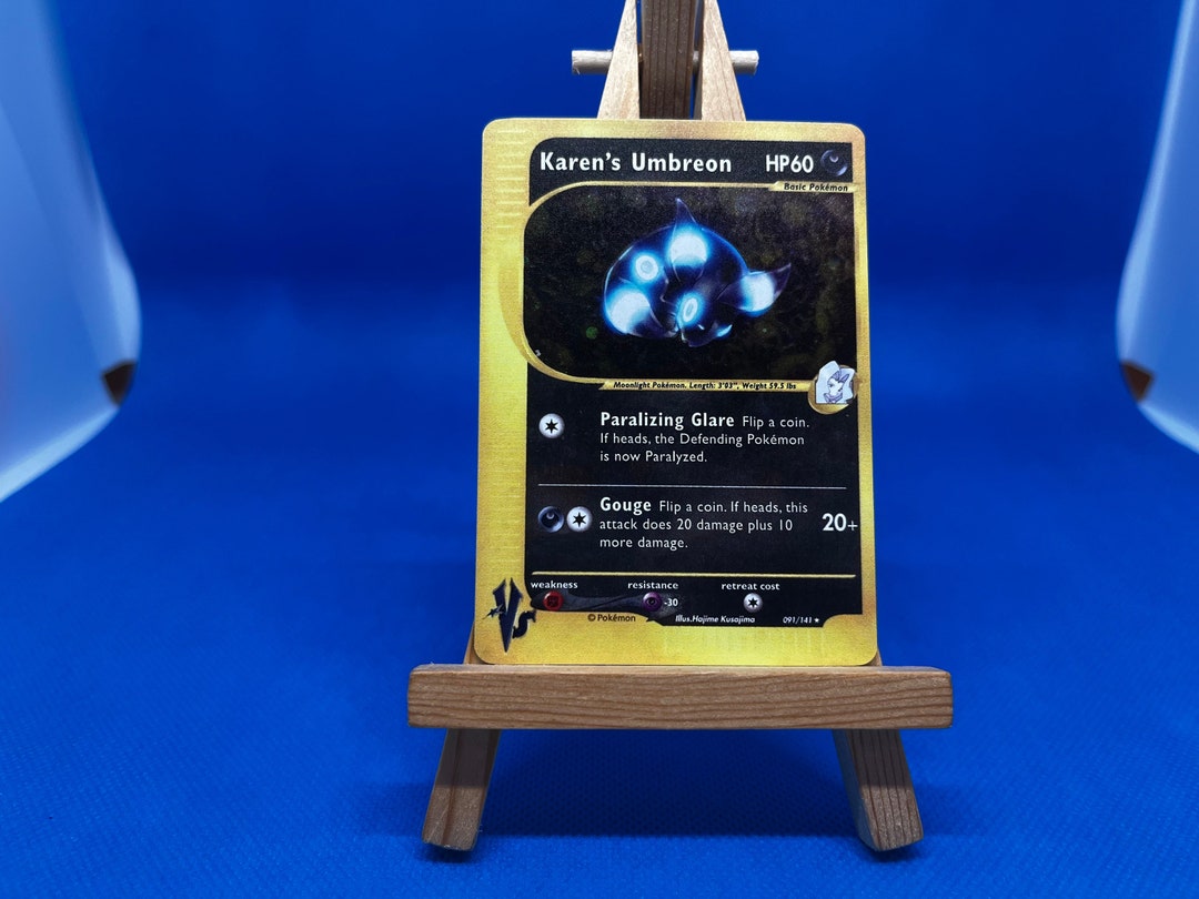Custom Card Orica Karen's Umbreon SHINY Cosmo Holo Fanart - Etsy UK