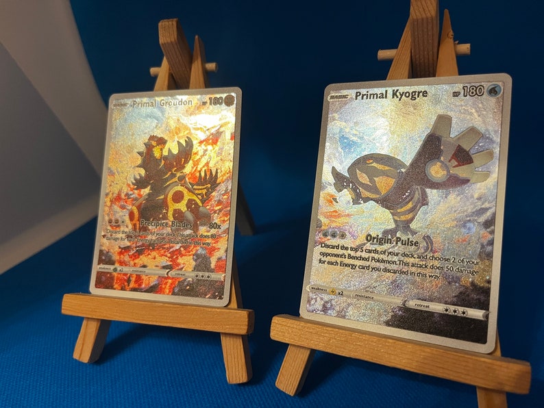 Custom Card Orica Primal Groundon+kyogre Full Art Cosmo Holo Fanart - Etsy