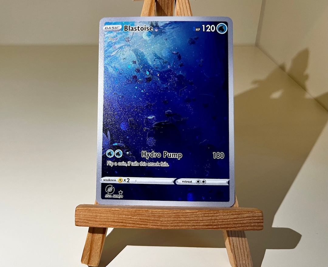 Custom Card Orica New BLASTOISE Full Art Fan Art Cosmo Holo #2 - Etsy