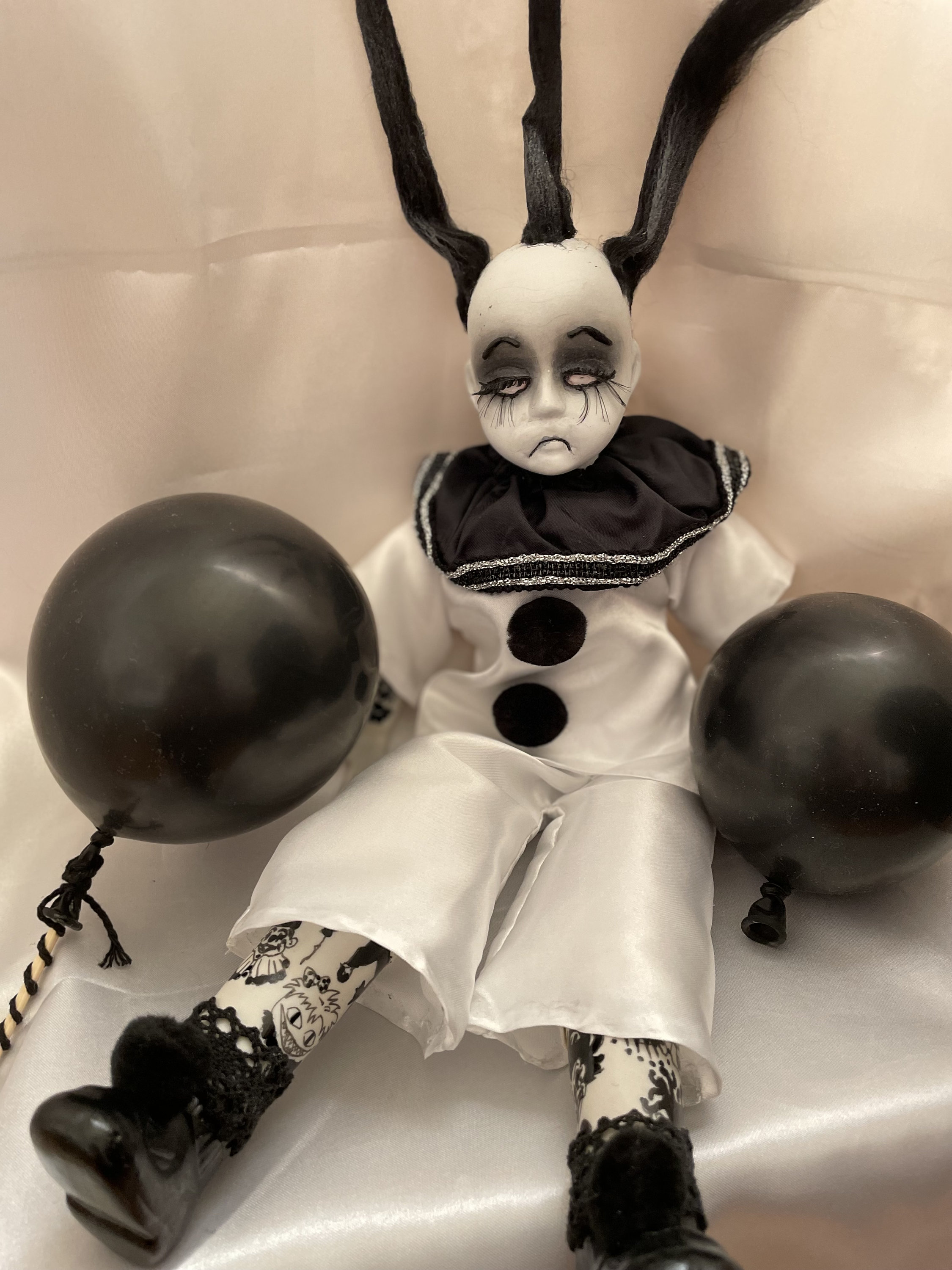 Macabre Pierrot / Pierette Clown Art Doll - Etsy