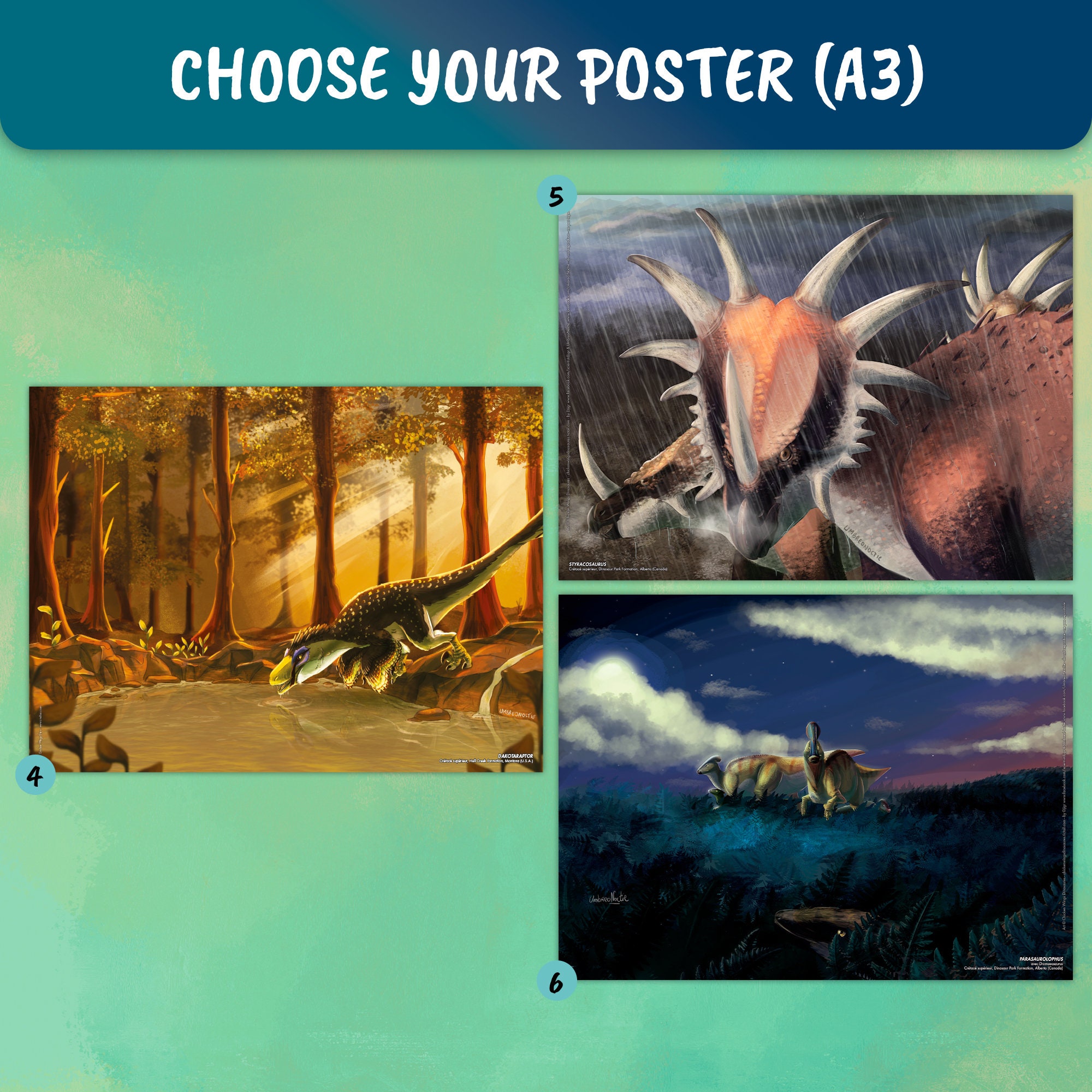 Choose Your Dinosaur Poster: A3 - Etsy
