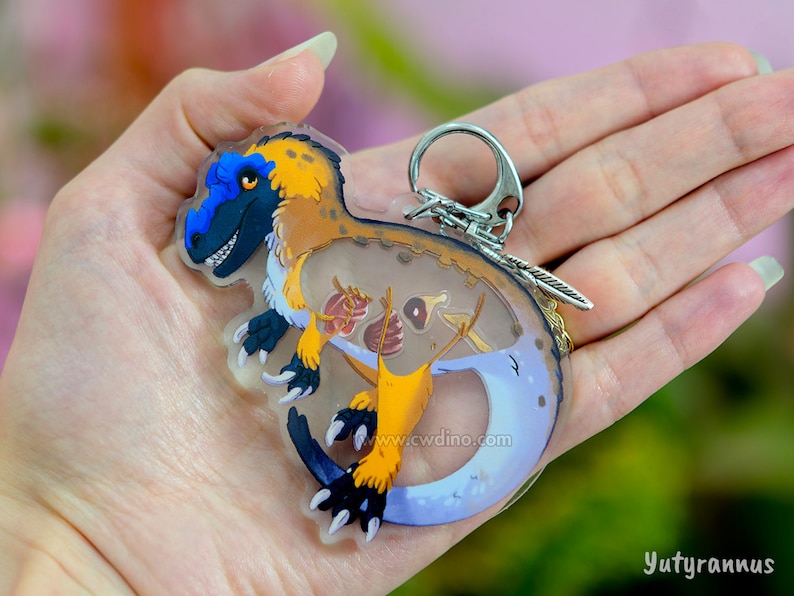 Shaker Keychain Dinosaur Belly - Etsy