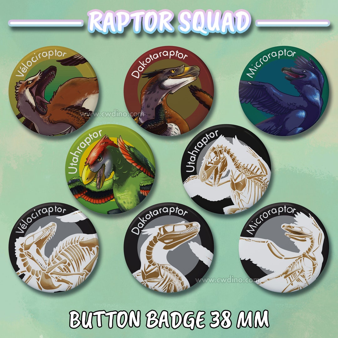Buttons Badge Raptor 38mm - Etsy