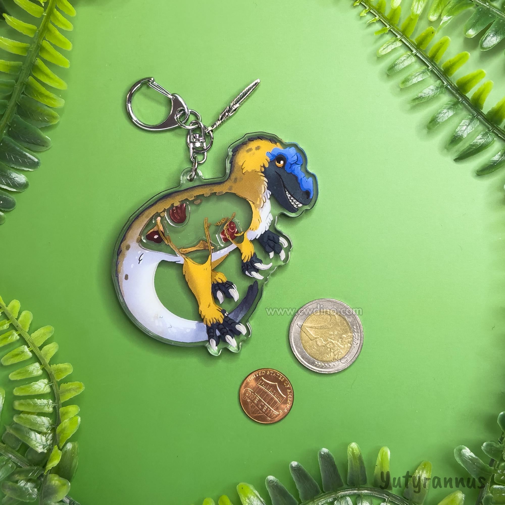 Shaker Keychain - Dinosaur Belly - Etsy