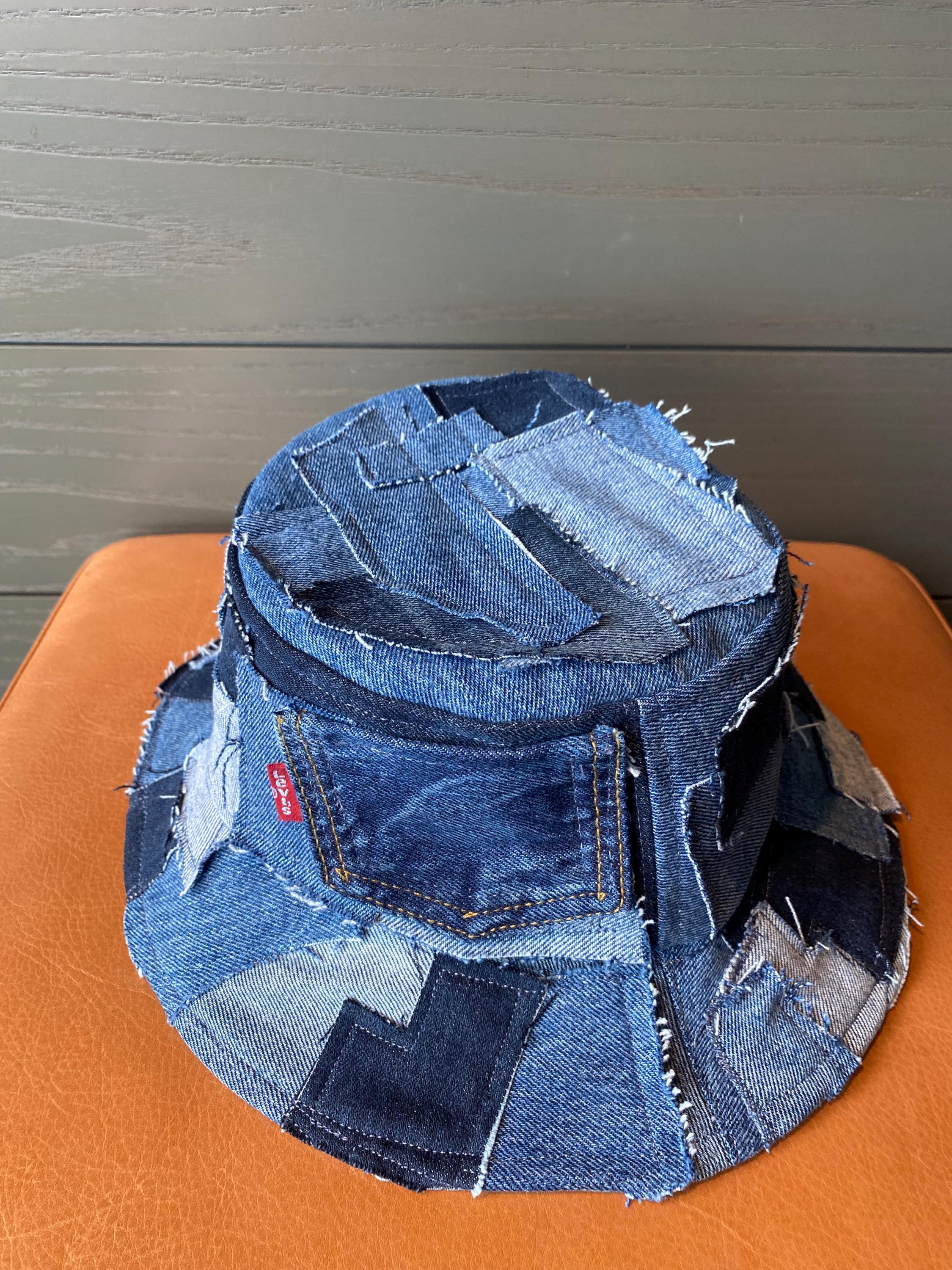Patchwork Denim Bucket Hat - Levi’s Upcycled - Handmade - Satin Lined - One-of-a-kind - Vintage ...
