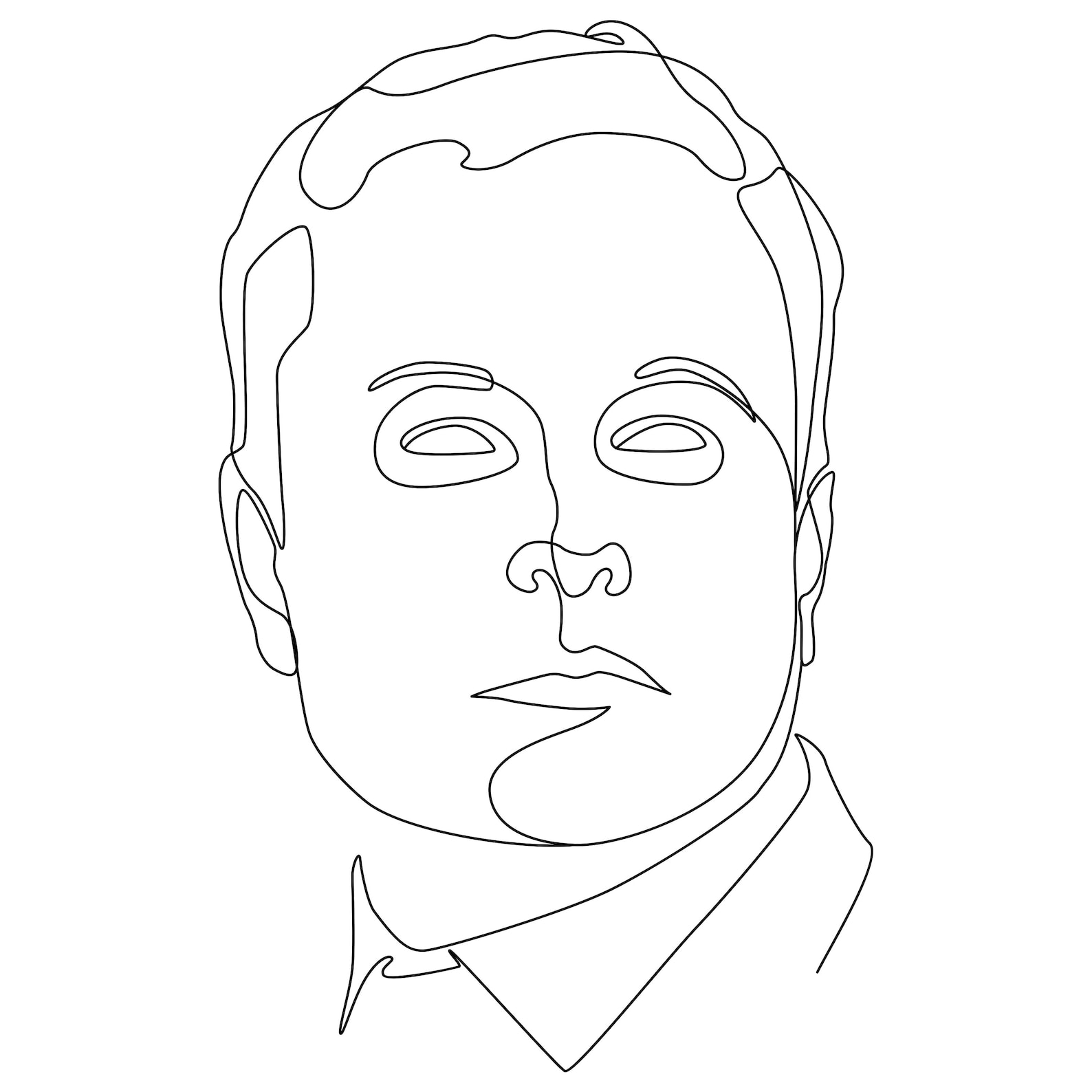 Instant Digital Download Printable Elon Musk One Line Art - Etsy