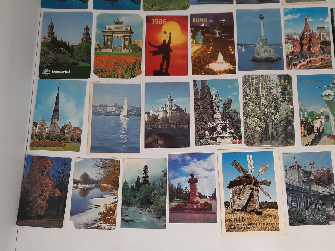 Soviet Cards With Different Cities of Ukraine and Russia - Etsy