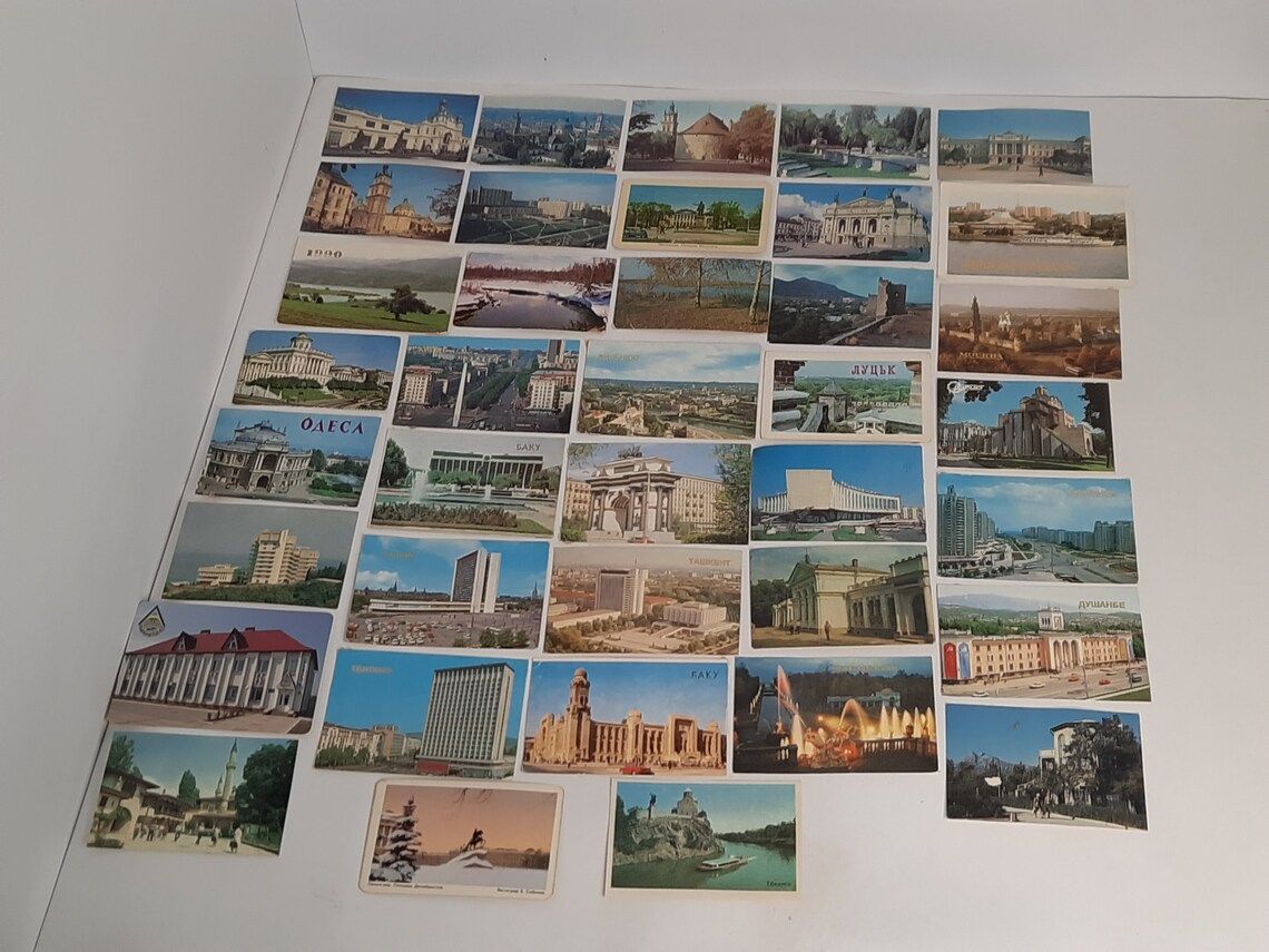 Soviet Cards With Different Cities of Ukraine and Russia - Etsy