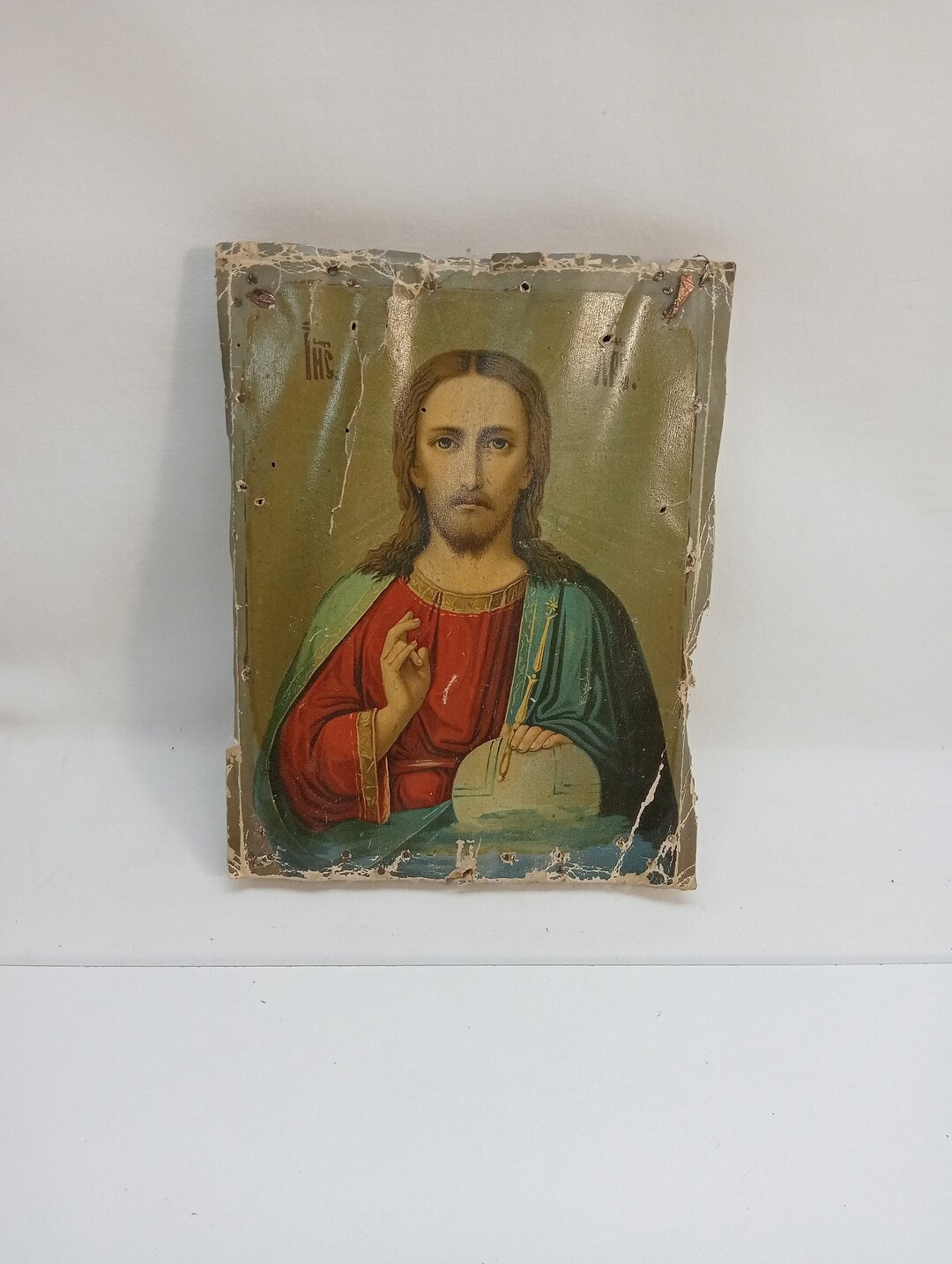 Icon Jesus Christ Lithograph Vintage Christianity Religion - Etsy
