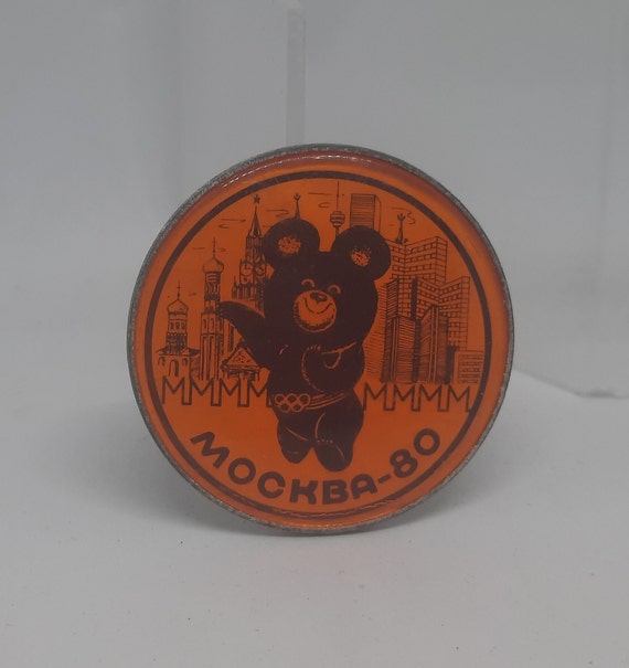 olympic bear badge ussr - Gem