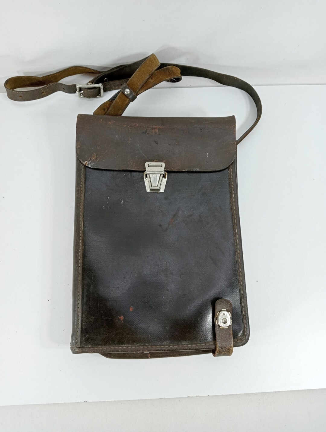 Army Military Officer Leather Map Bag Case Tablet Planshet Collectible ...