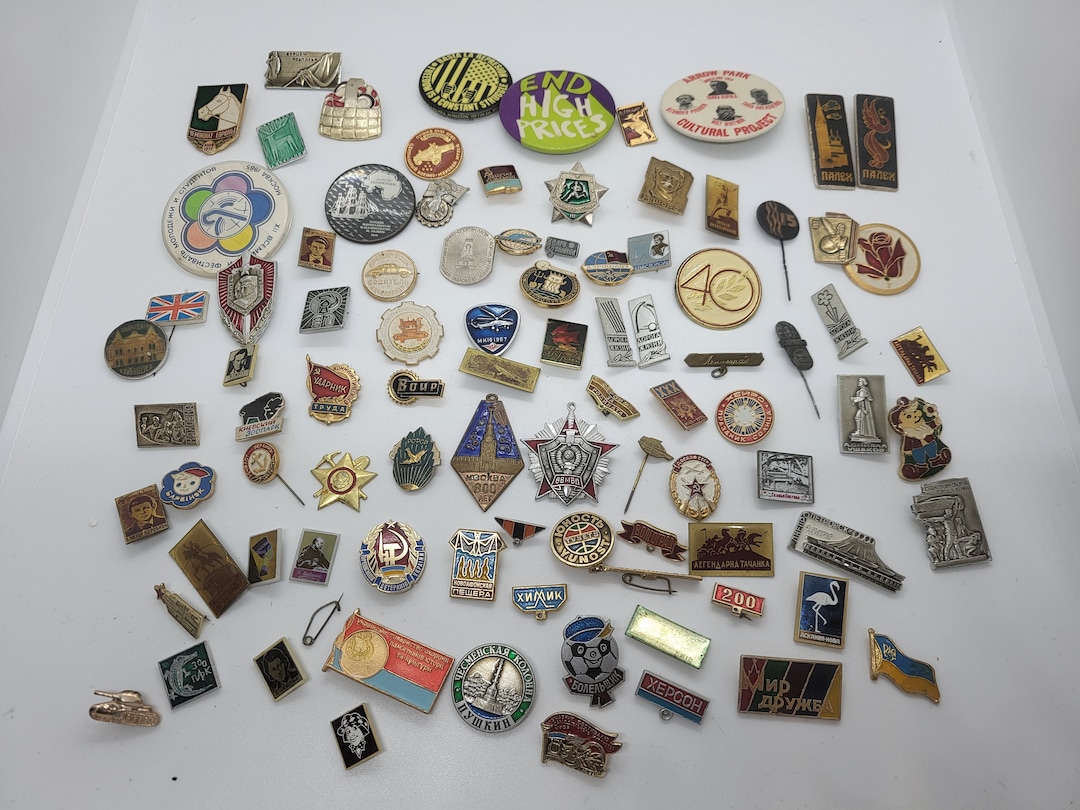 Many Different Badges of the USSR Collectible Vintage Soviet - Etsy
