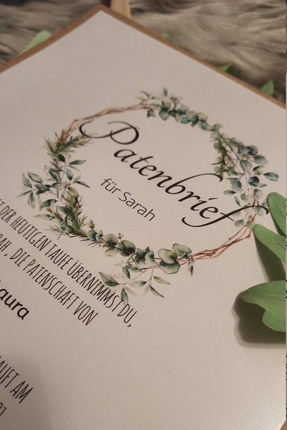 Baptismal Letter Godfather Letter for Baptism Baptism Thank - Etsy