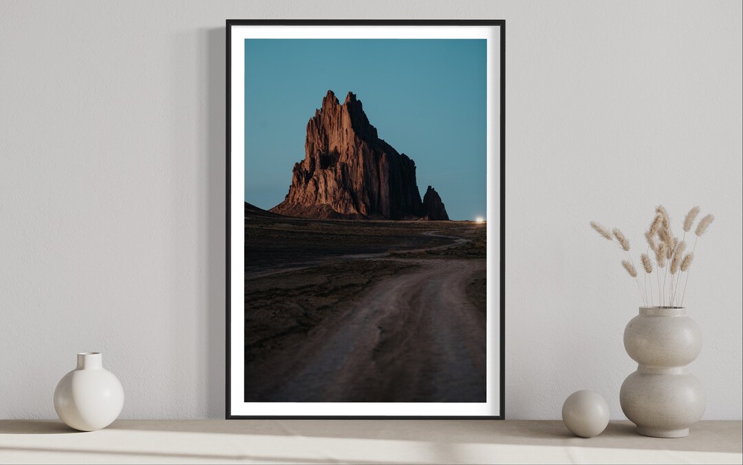 Shiprock New Mexico Original Photograph - Landscape Photography Blue ...