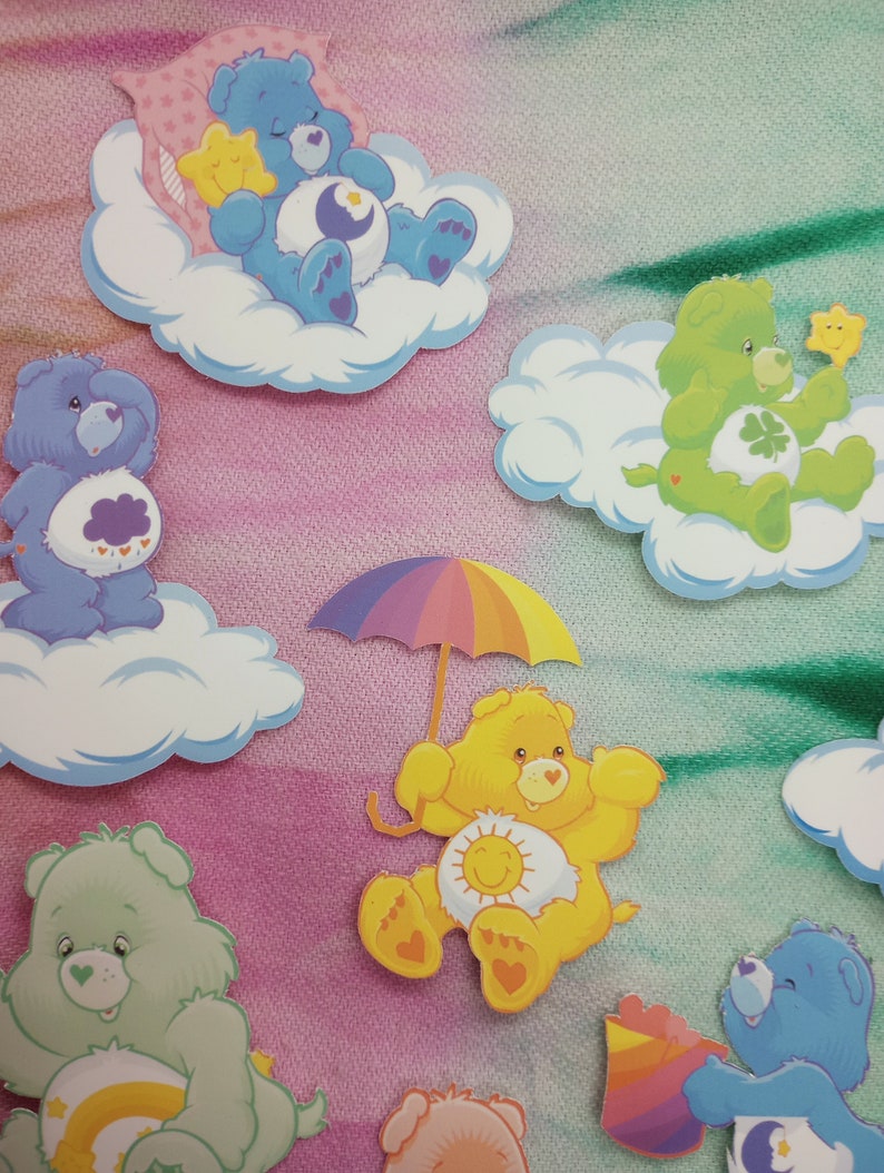 Full Set 10 Piece Care Bear Sticker Set - Etsy