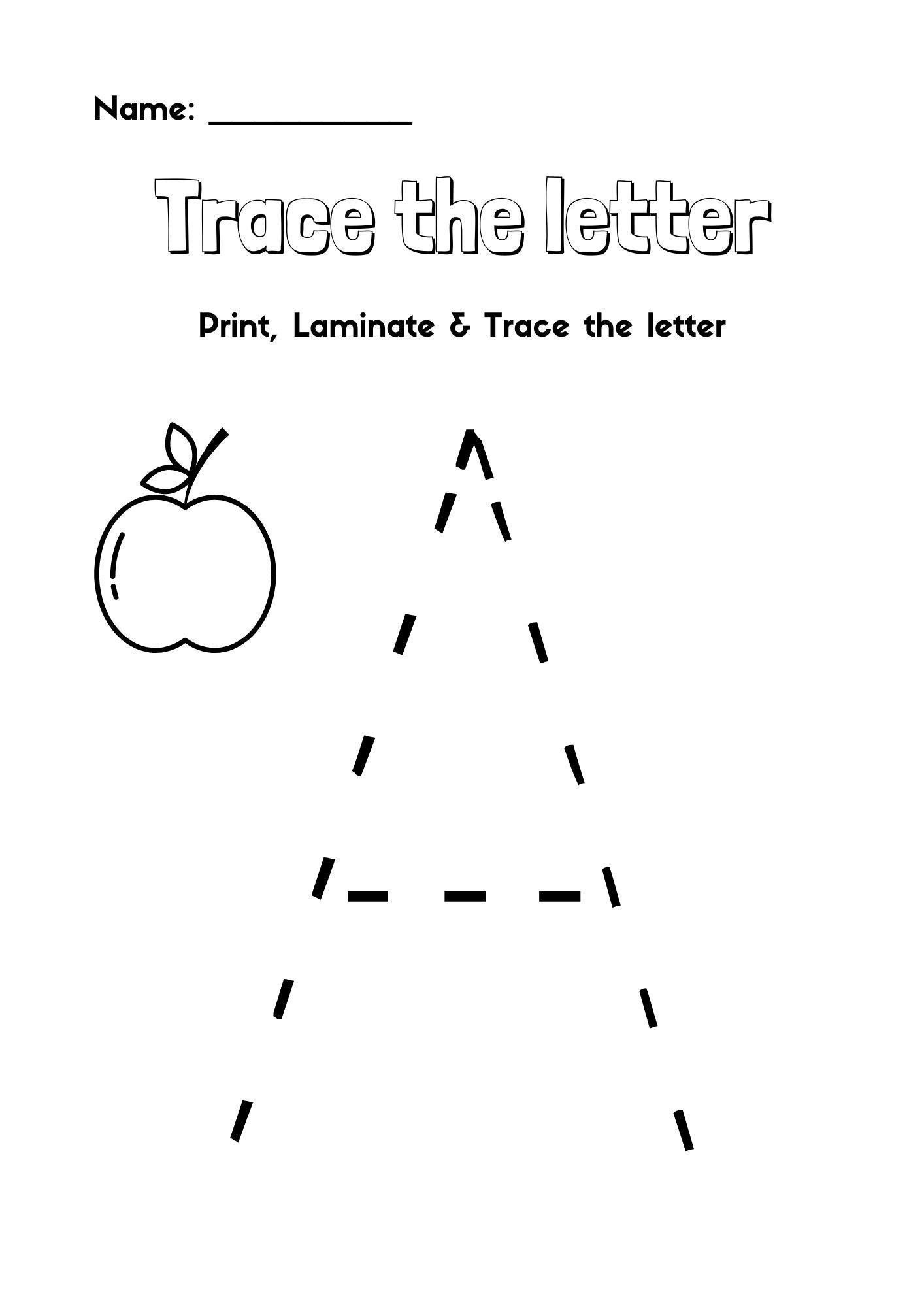 Trace the Letter (full Alphabet) - Etsy