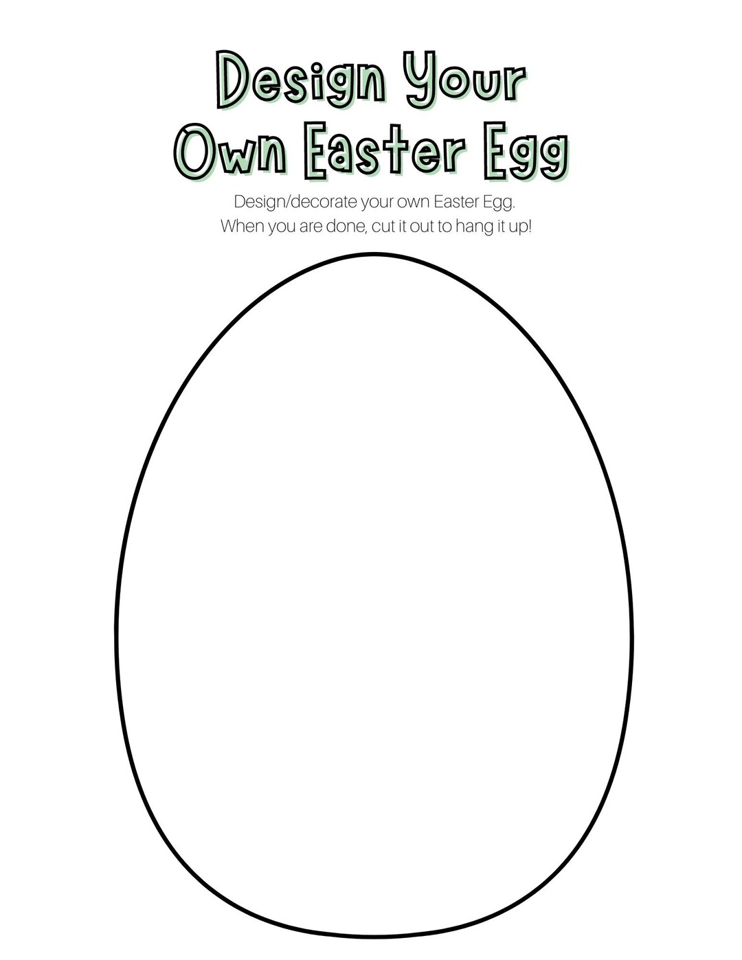 Easter Egg Template - Etsy