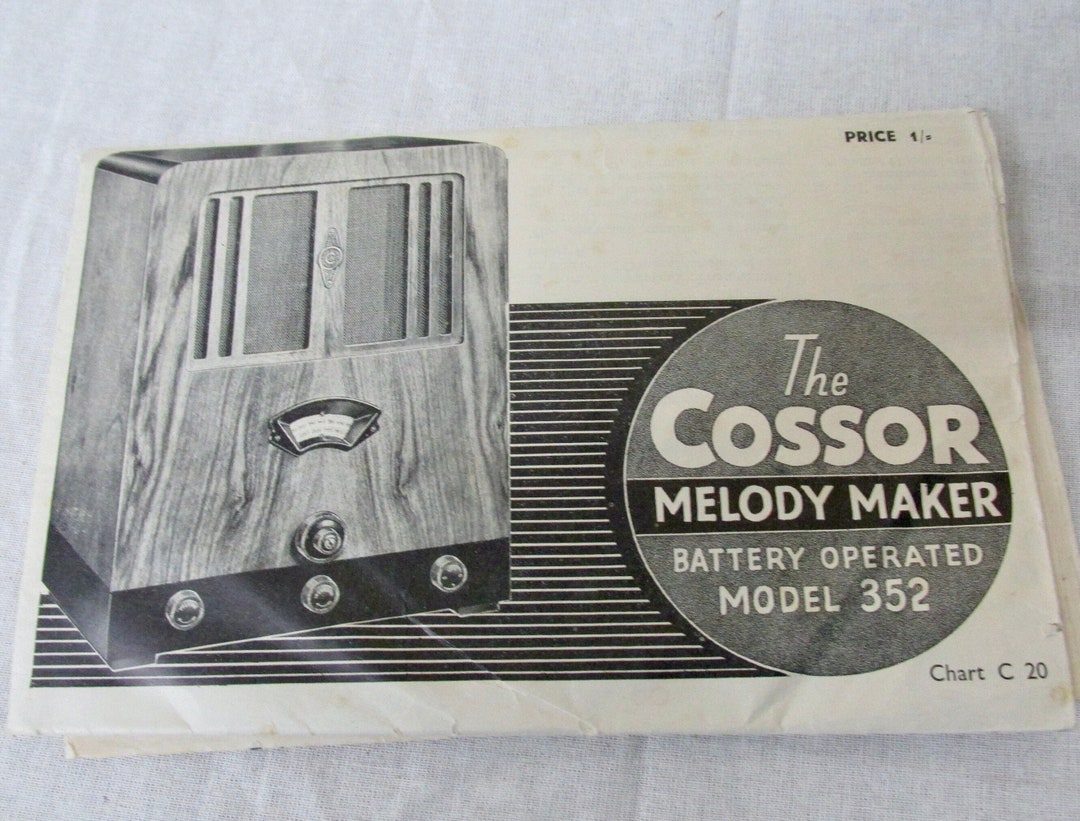 Cossor Wireless, Advertisement, Melody Maker Model 352, 1934, Fold Out ...