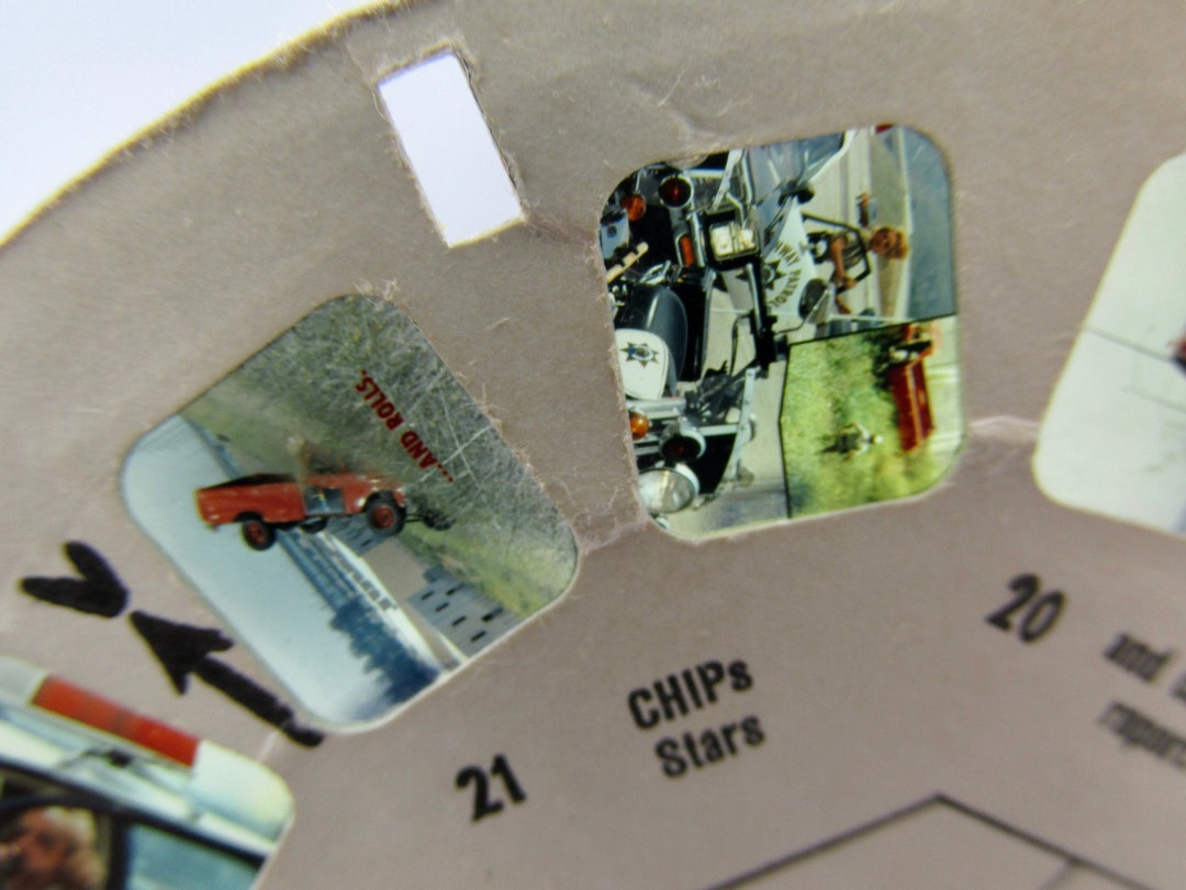GAF, View Master Reels, CHIPS, 21 Pictures on 3 X 3D Reels No. BL 014-1 ...