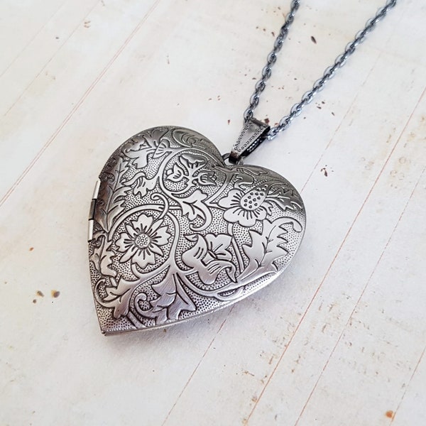 Long Locket Necklace - Etsy