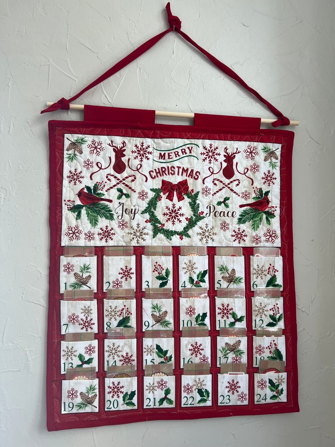 Quilted Advent Calendar With Acts of Kindness Cards - Etsy