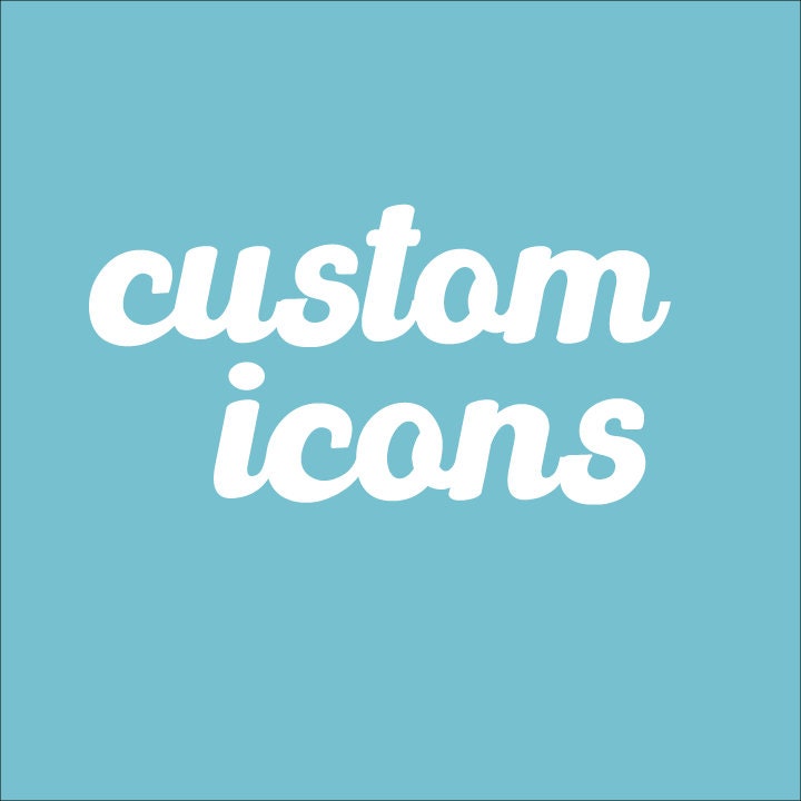 Custom Icons for Order - Etsy