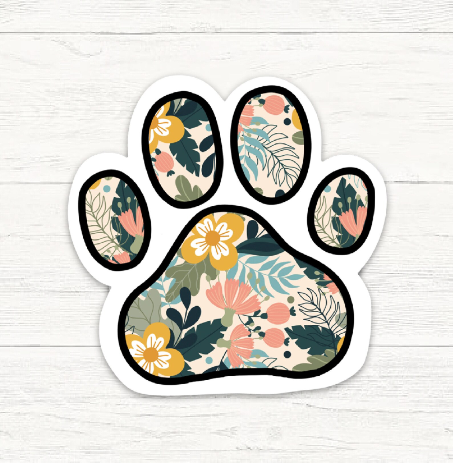 Paw Print Sticker, Dog Sticker, Cat Sticker, Animal Decals, Die Cut ...