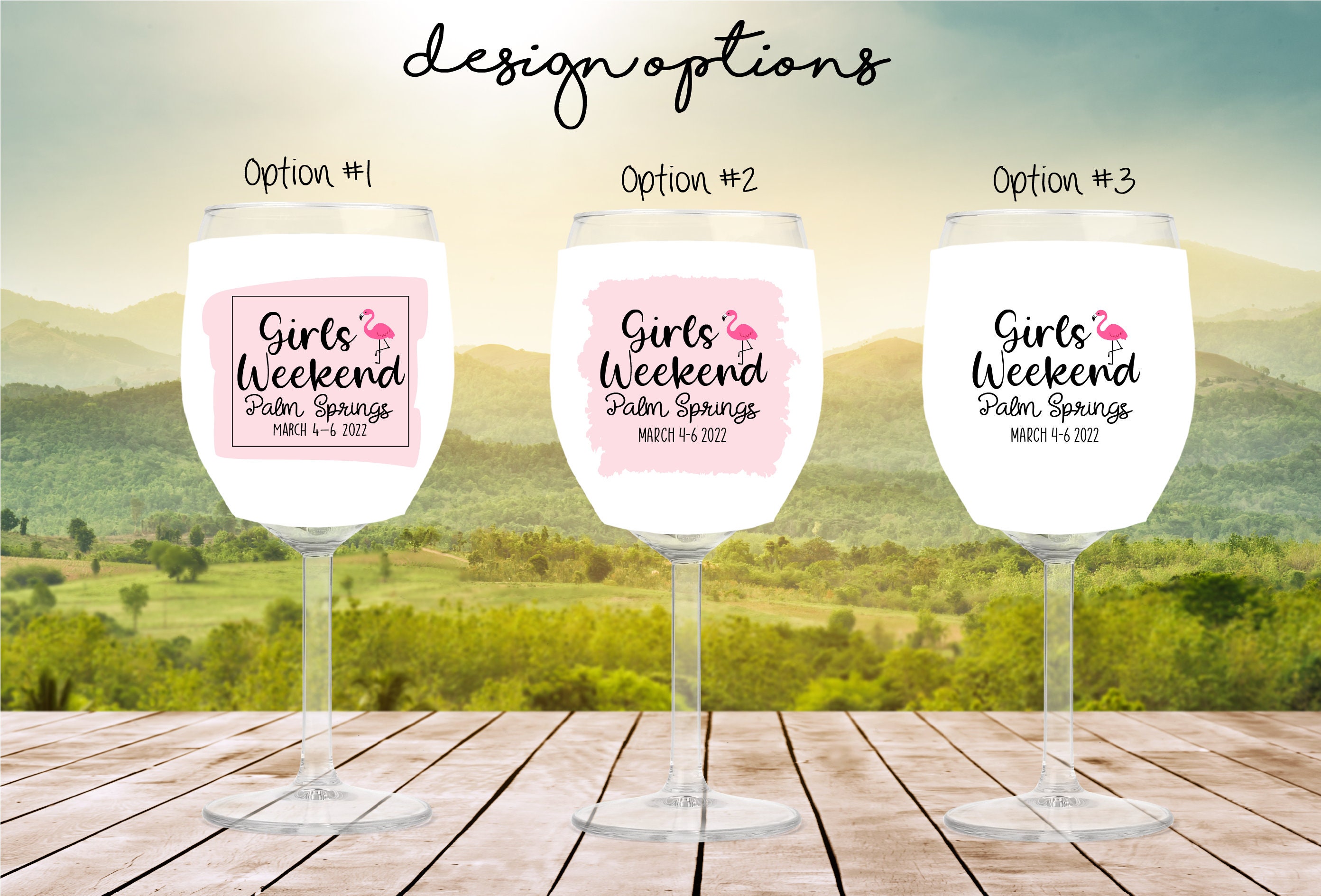 Custom Girls Weekend Wine Glass Sleeves Personalized Text - Etsy
