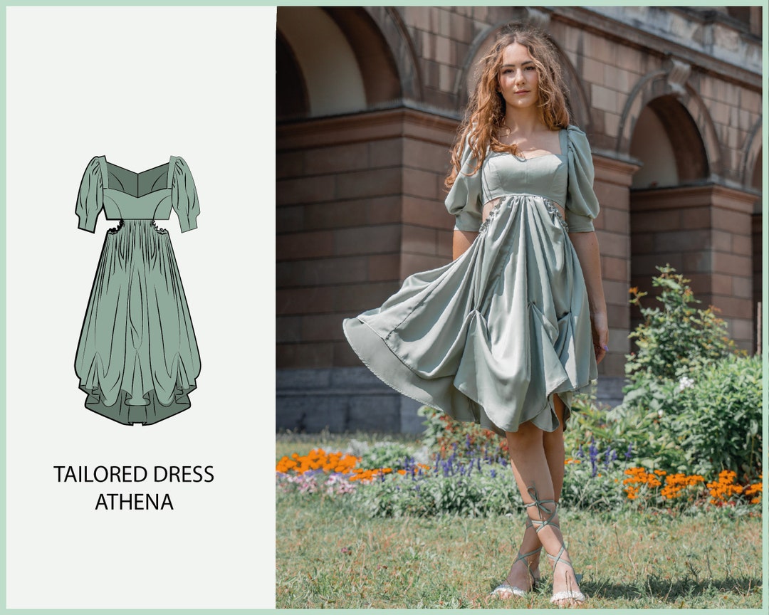 PATTERN - Tailored Dress ATHENA - THISISKACHI - Etsy