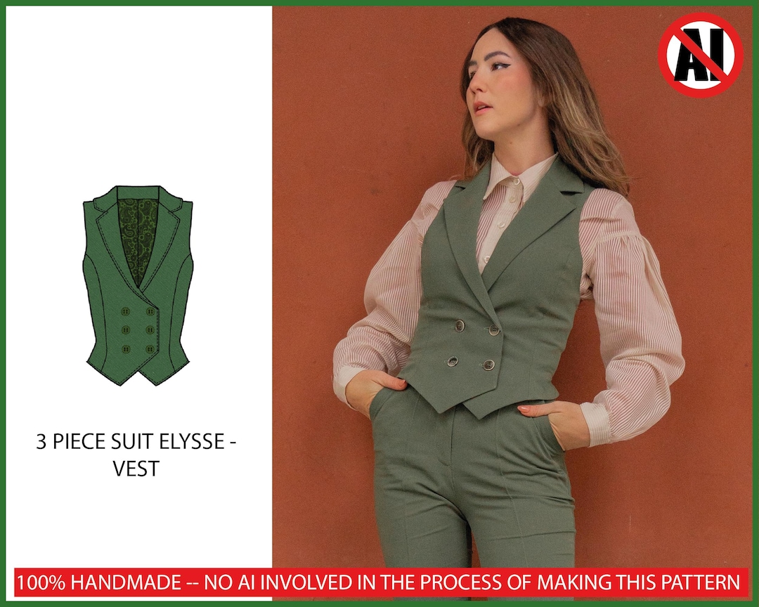 PATTERN - Vest (part of 3 Piece Suit ELYSSE) - THISISKACHI - Etsy
