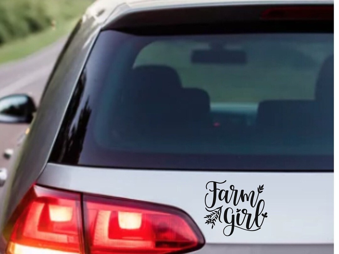 Farm Girl Sticker for Car Window | Female Farmer Car Decal | Farm Life ...