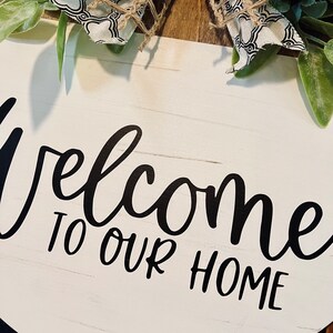 14 Inch Farmhouse Welcome Sign Farmhouse Decor Front Door Hanger ...