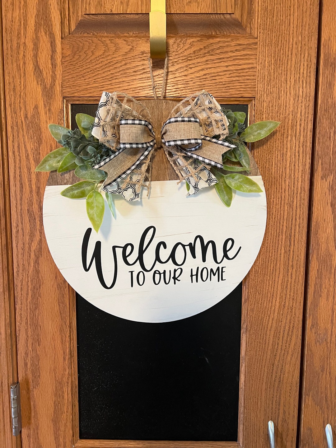14 Inch Farmhouse Welcome Sign Farmhouse Decor Front Door Hanger ...