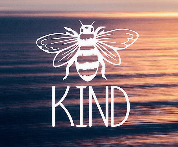 Bee Kind Vinyl Decal Wall Decals & Murals Home Décor Wall Décor etna.com.pe