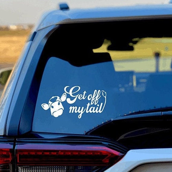 Cow Decal Cow Car Decal Car Decal Truck Decal Get off | Etsy