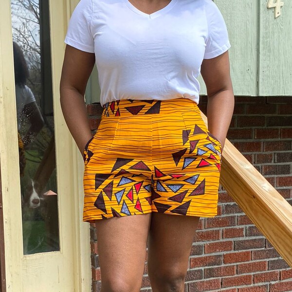 African Print Shorts - Etsy
