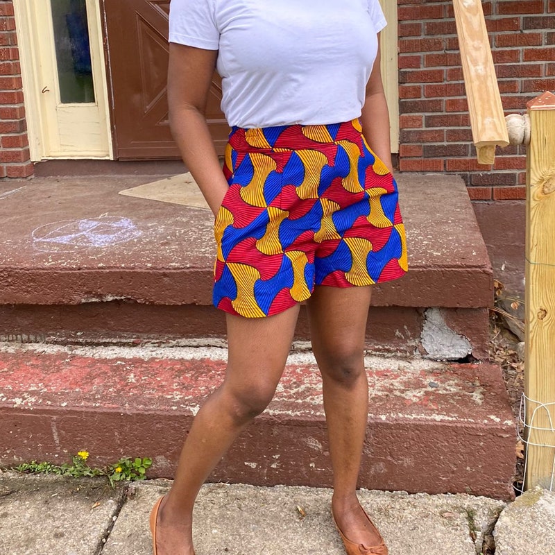 African Print Shorts - Etsy