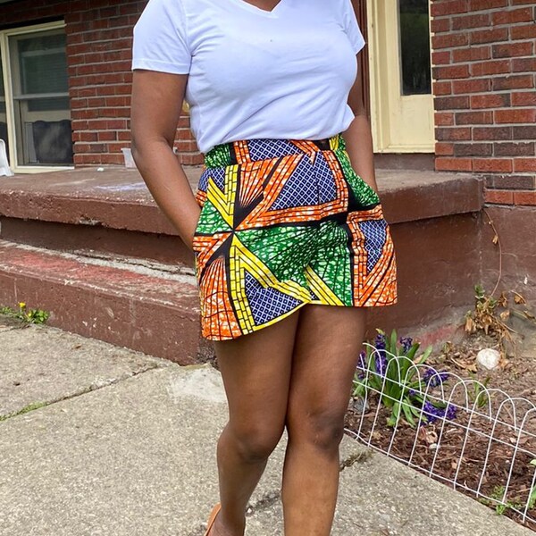 African Print Shorts - Etsy