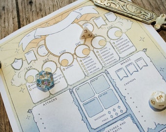 Printable Custom Character Sheet and Adventurer's Journal D&D 5E Compatible - Etsy