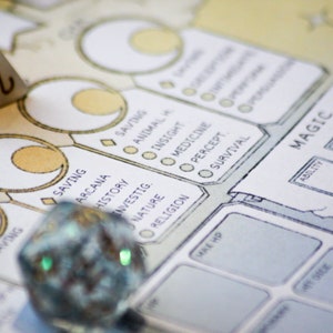 D&D 5e Character Sheet - Spellcaster - Etsy