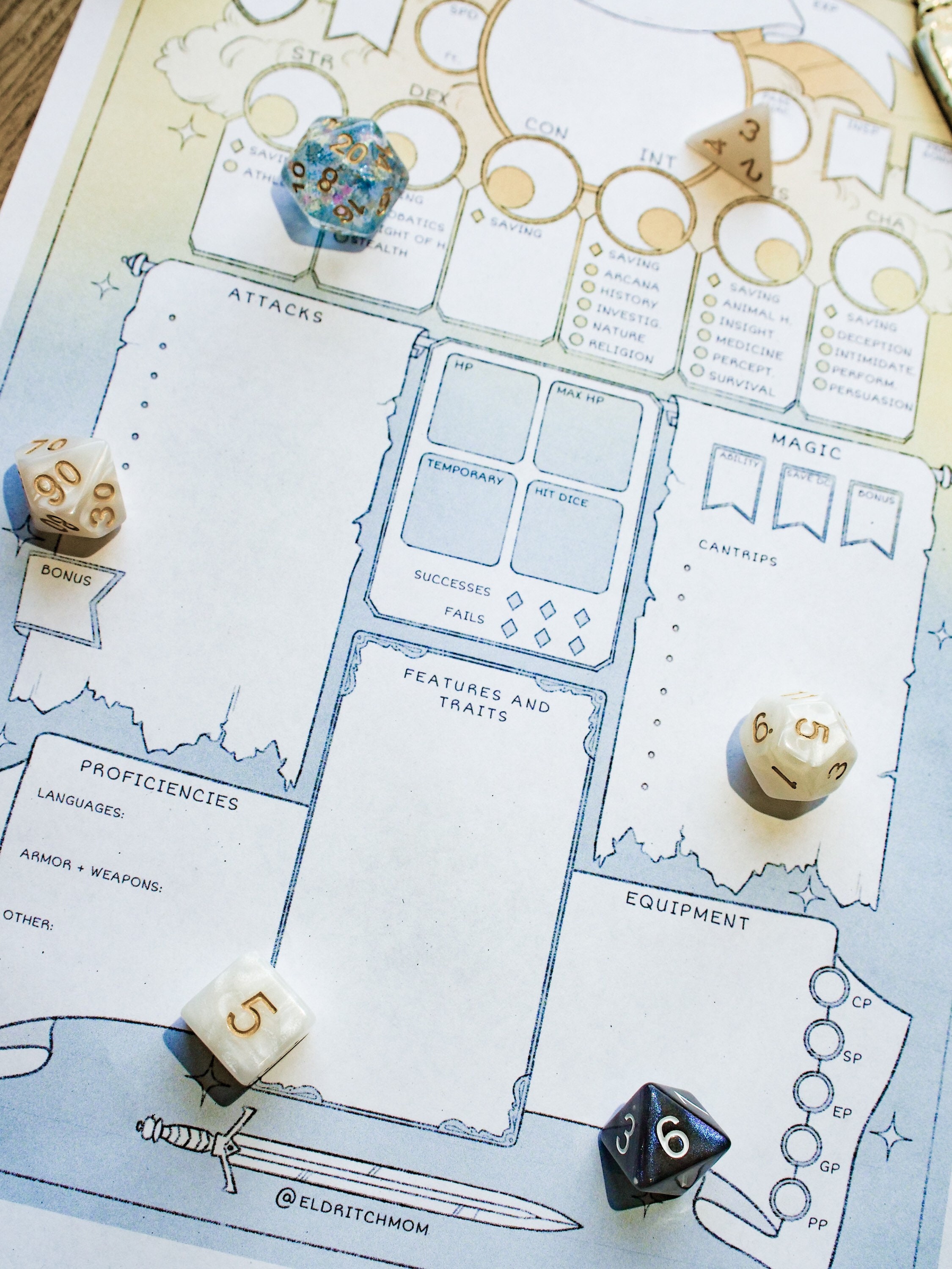 D&D 5e Character Sheet Spellcaster - Etsy Canada