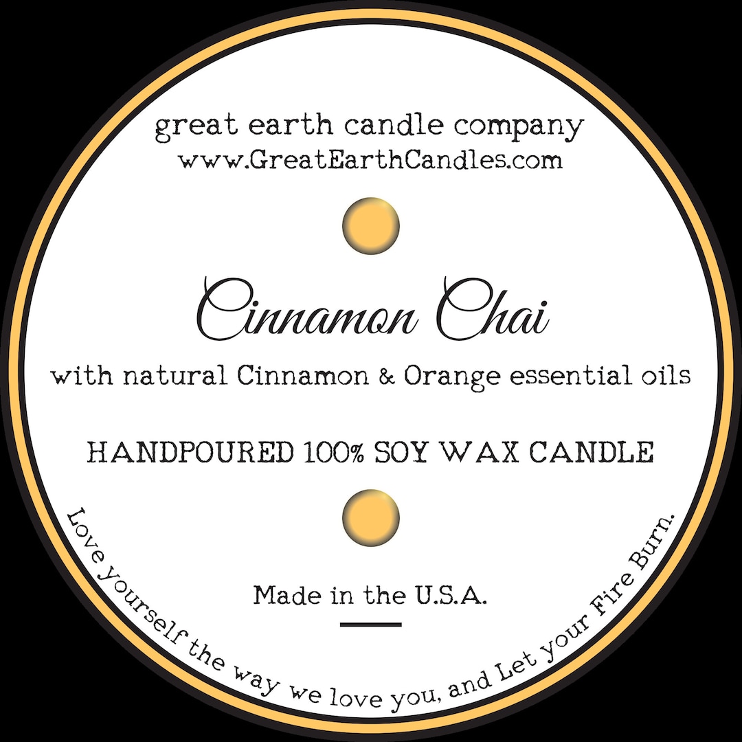 Cinnamon Chai Candela di cera di soia naturale GRANDE 16 once Barattolo ...