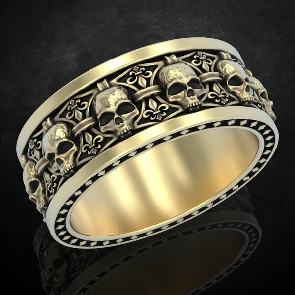 Skull Wedding Ring - Etsy