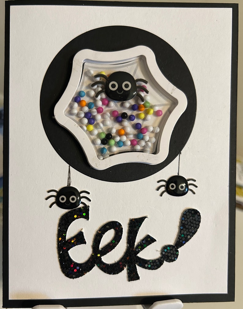 Eek Halloween Card With Spider. Blank Inside - Etsy
