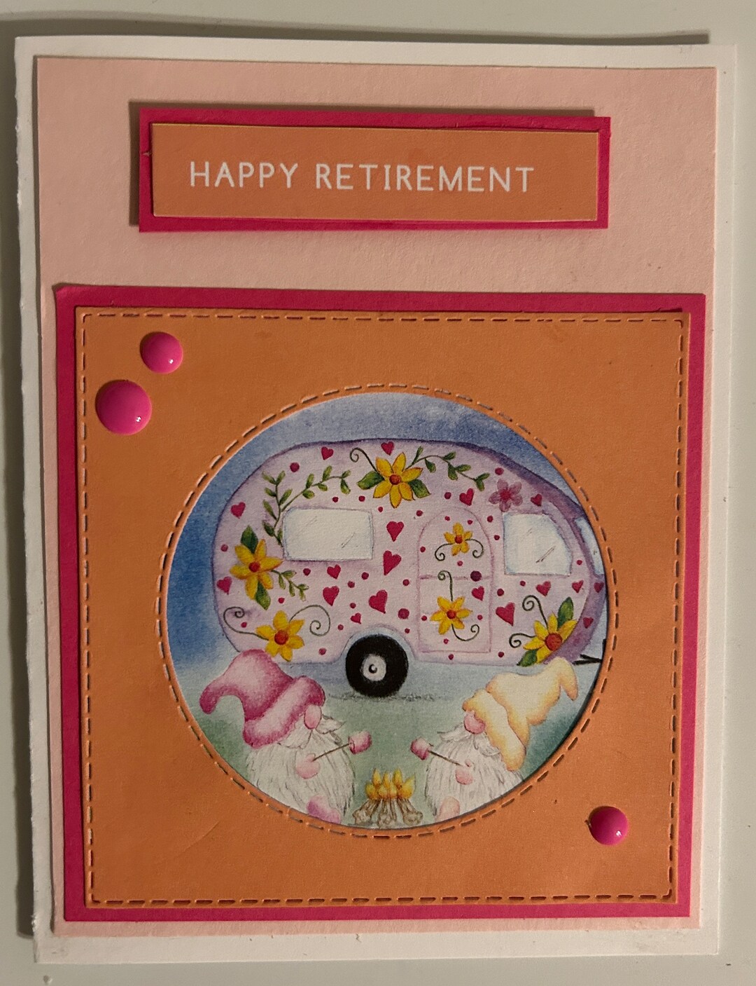 Gnomes. Camper. Retirement. Happy Retirement Greeting Card. Blank ...