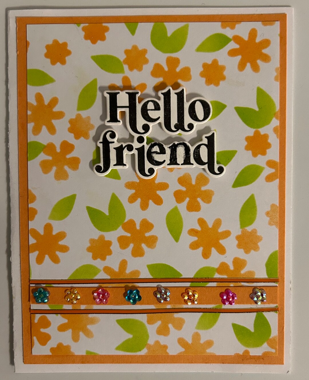 Hello Friend Greeting Card. Blank Inside - Etsy