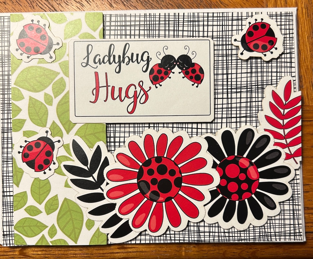 Ladybug Hugs Greeting Card. Blank Inside - Etsy