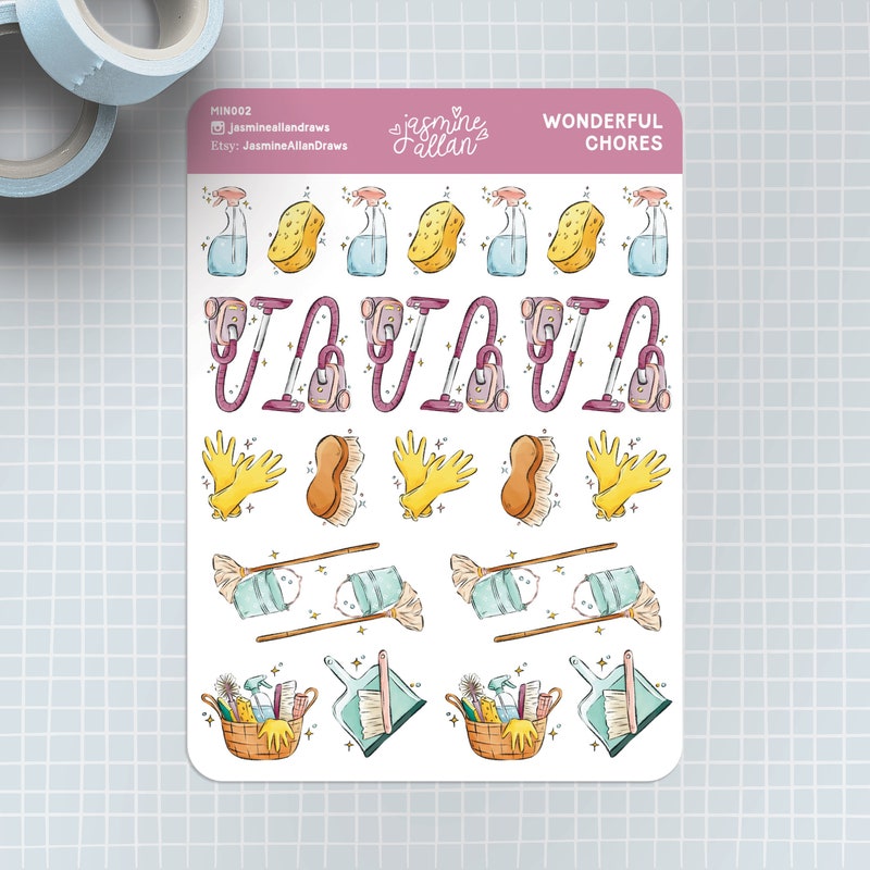 Cleaning Planner Stickers - Etsy
